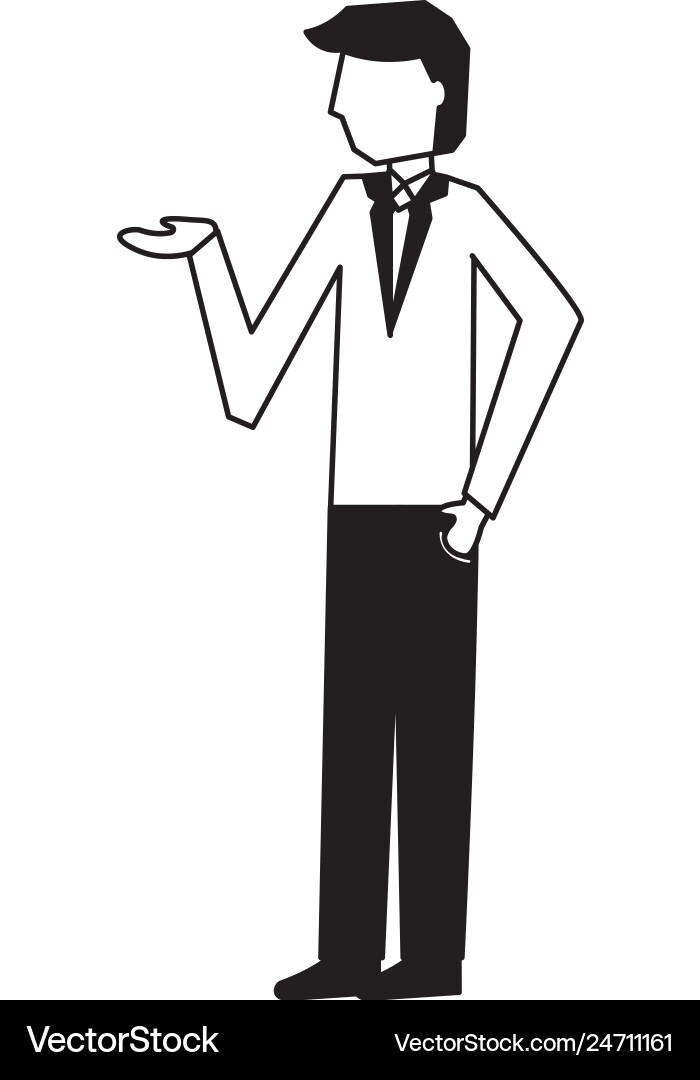 Businessman in suit character manager Royalty Free Vector