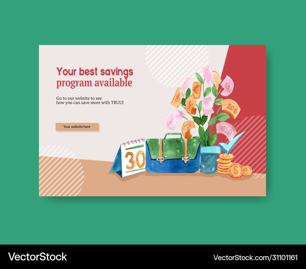 Facebook design template with financecurrency Vector Image