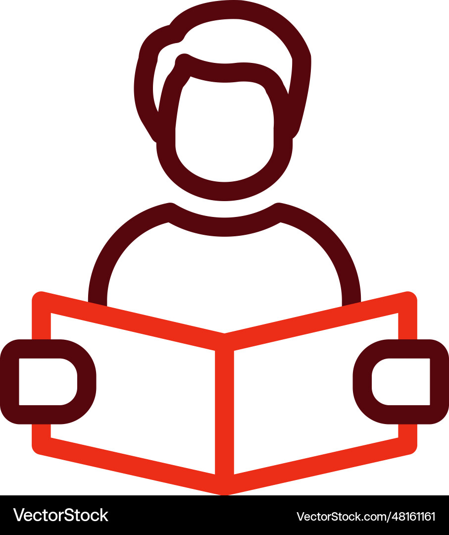 Learn thick line two color icons for personal Vector Image