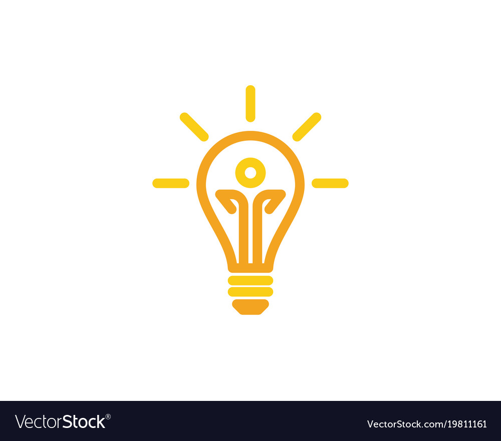 Light bulb symbol logo template Royalty Free Vector Image