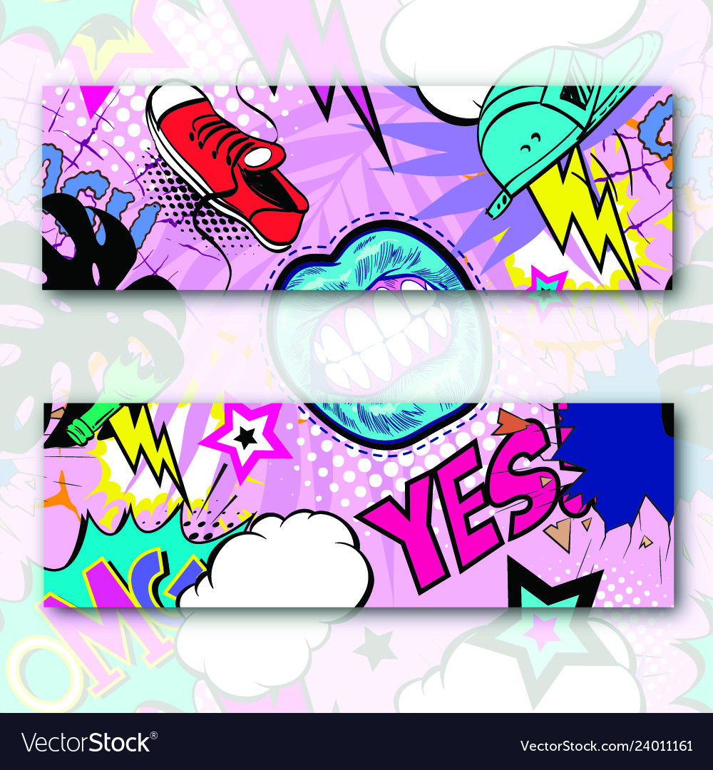 Seamless pattern comic book style Royalty Free Vector Image