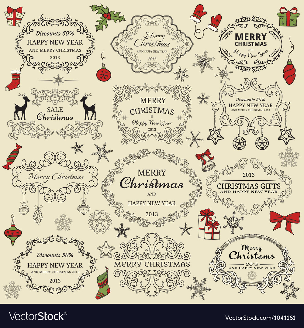 Set design elements Royalty Free Vector Image - VectorStock