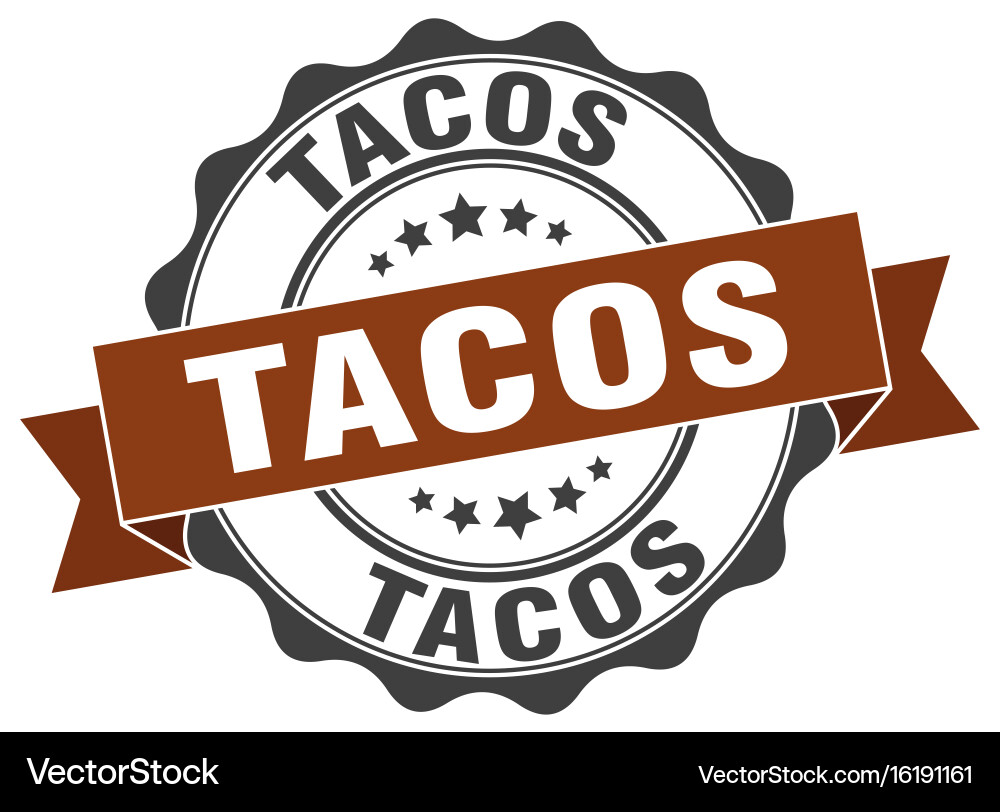 Tacos stamp sign seal Royalty Free Vector Image