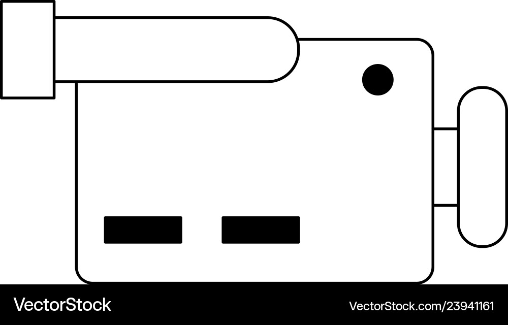 Video camera camcorder symbol in black and white Vector Image