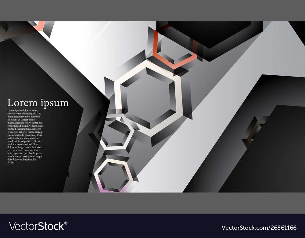 Abstract background with gradient hexagon shapes Vector Image