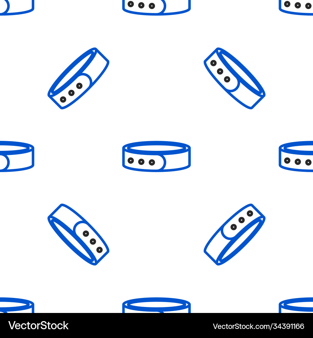 Line collar with name tag icon isolated seamless Vector Image