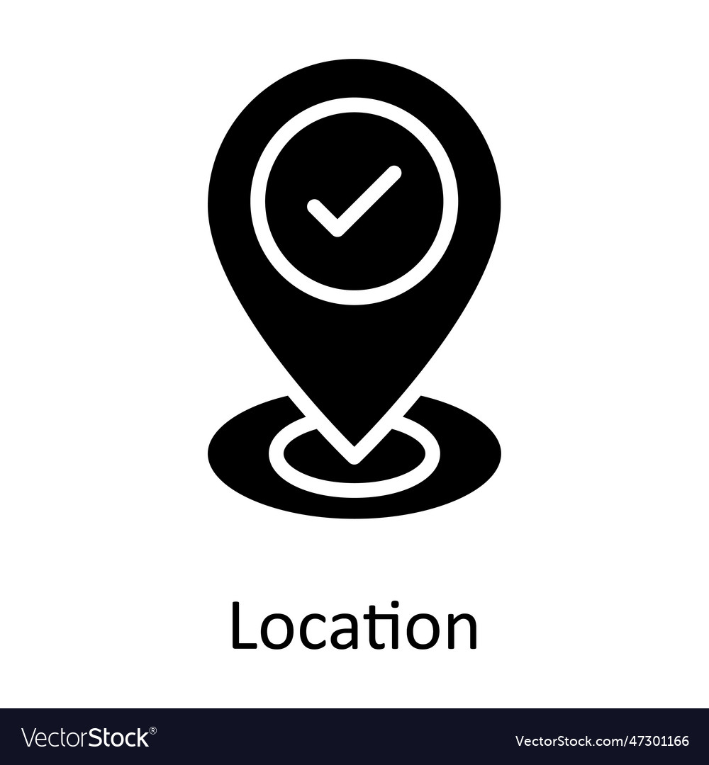 Location solid icon design u Royalty Free Vector Image