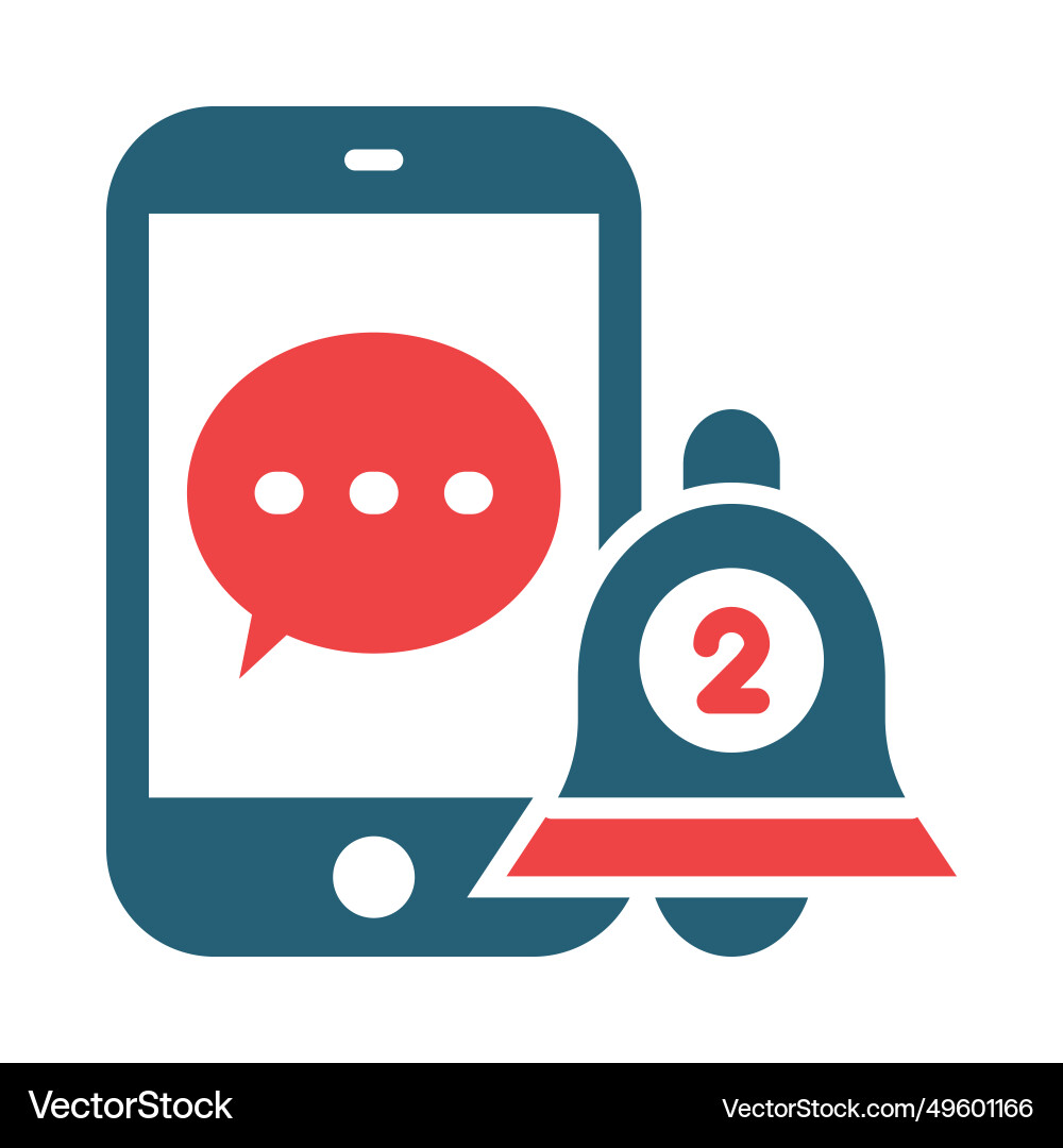 Notification glyph two color icons for personal Vector Image