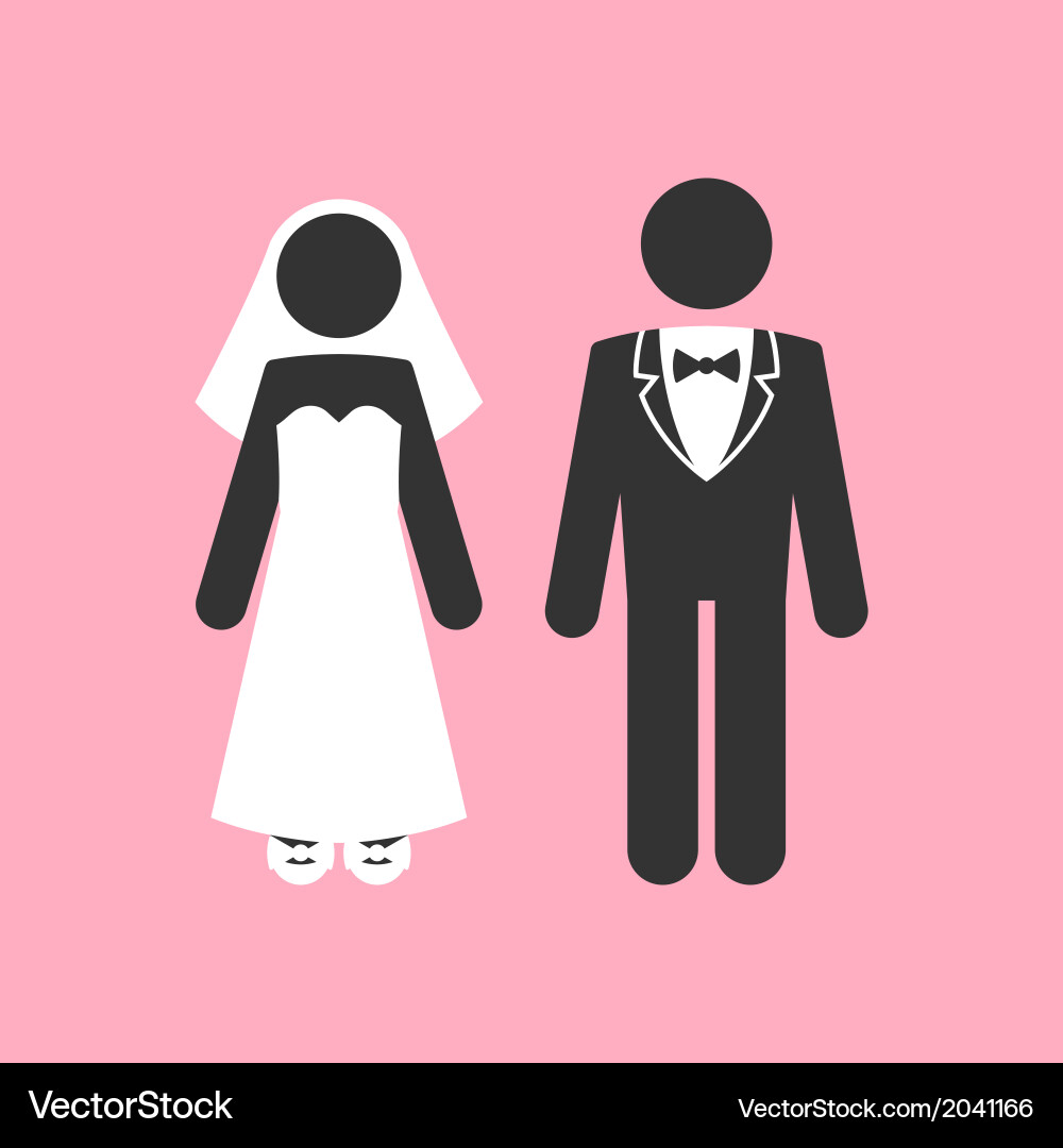 Wedding couple marriage invitation template Vector Image