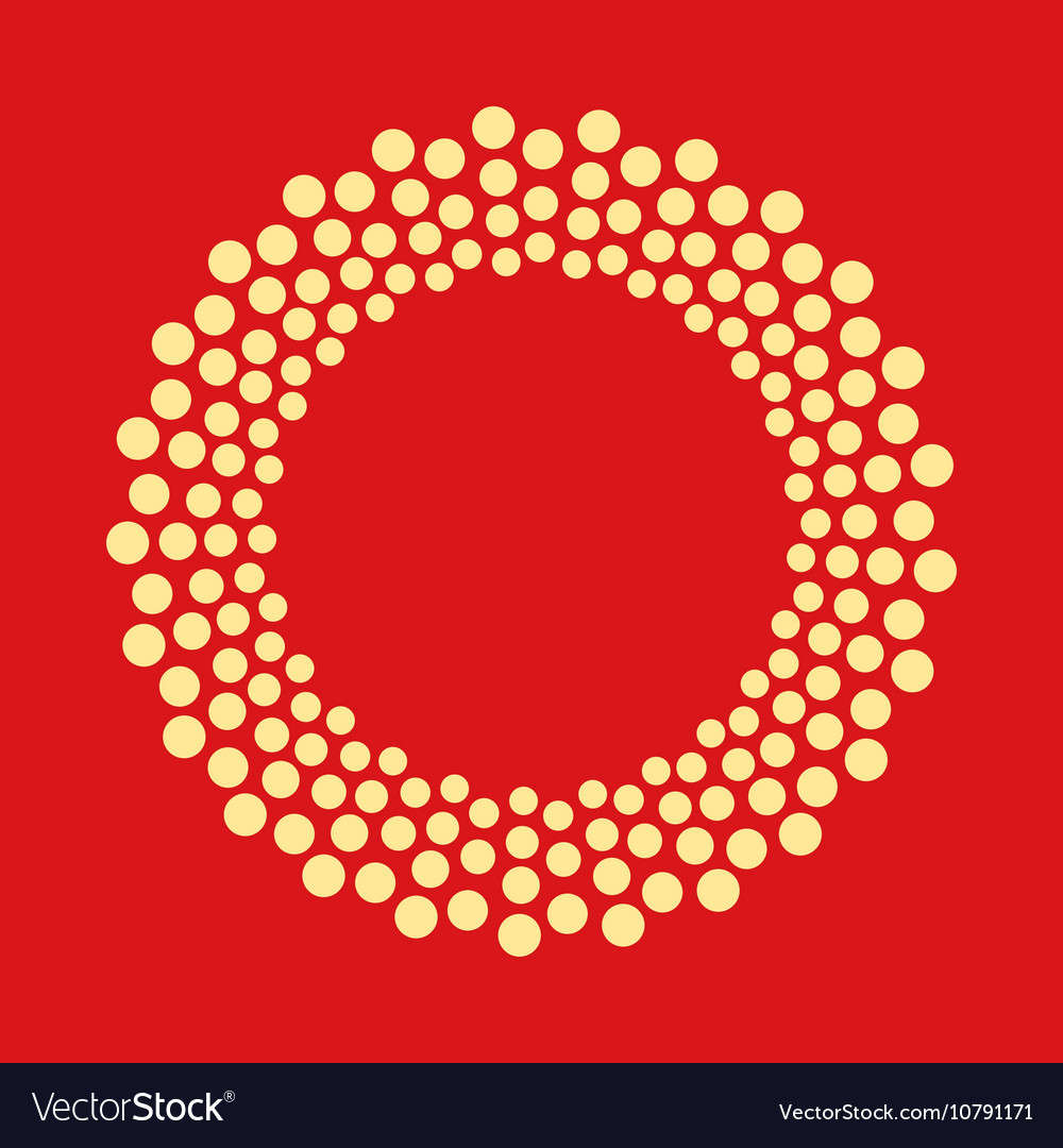 Abstract dotted shape design element Royalty Free Vector