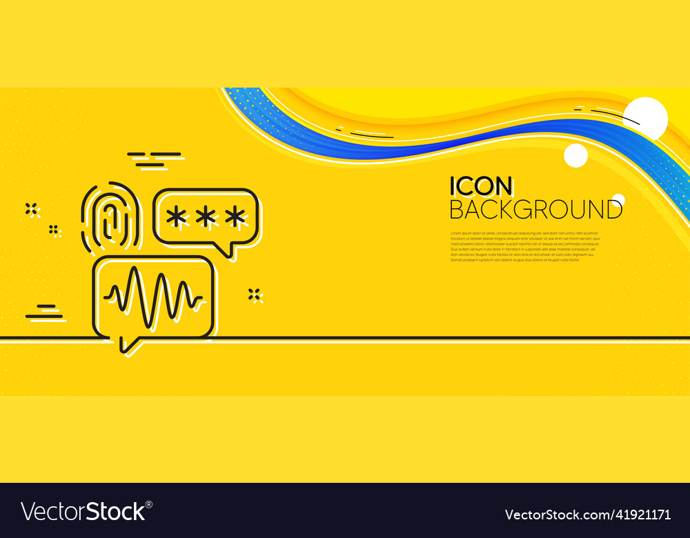 Biometric Security Line Icon Fingerprint Scan Vector Image