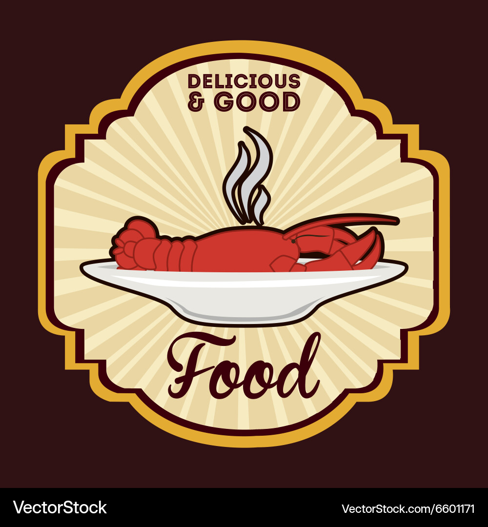 Delicious and good foodesign Royalty Free Vector Image