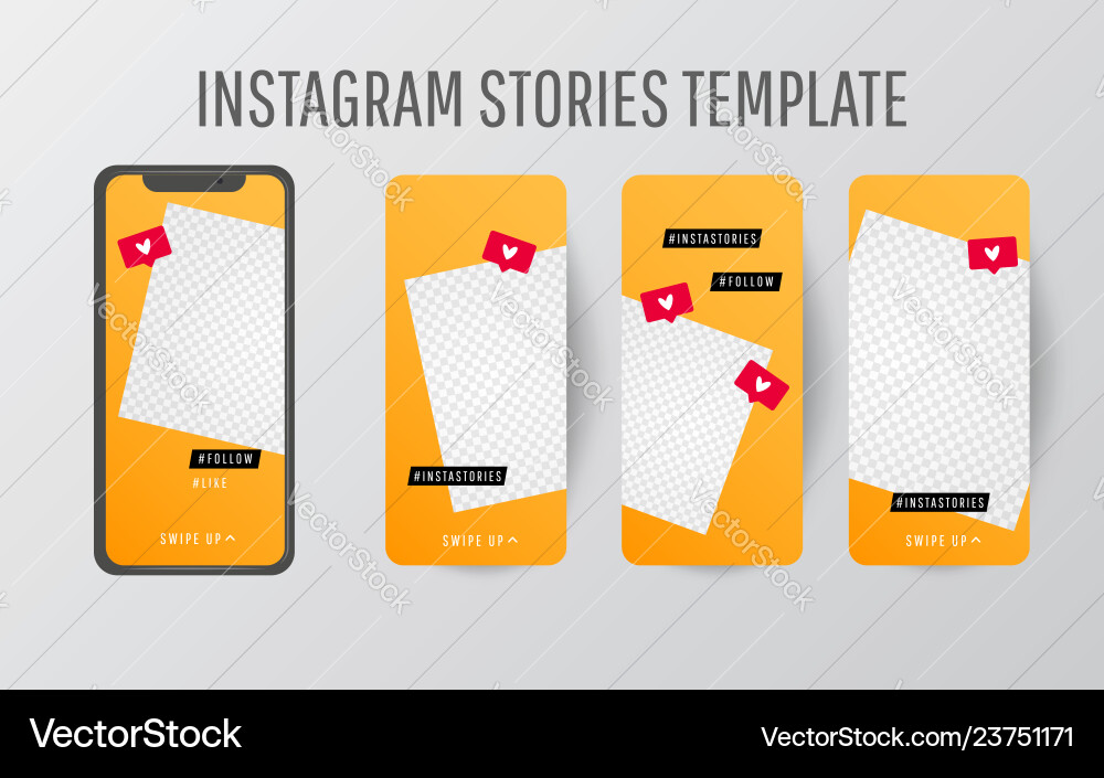 Editable stories template streaming Royalty Free Vector