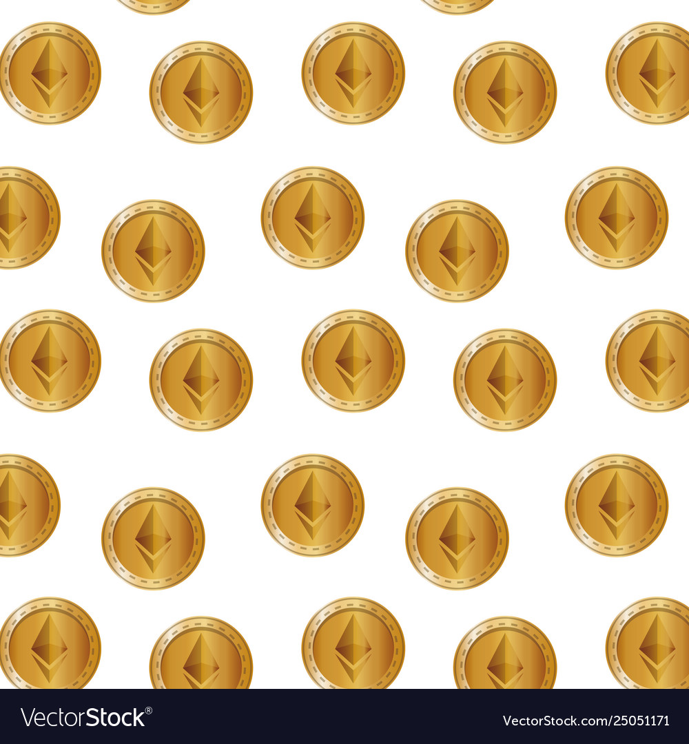 Electronic commerce with ethereum pattern Vector Image