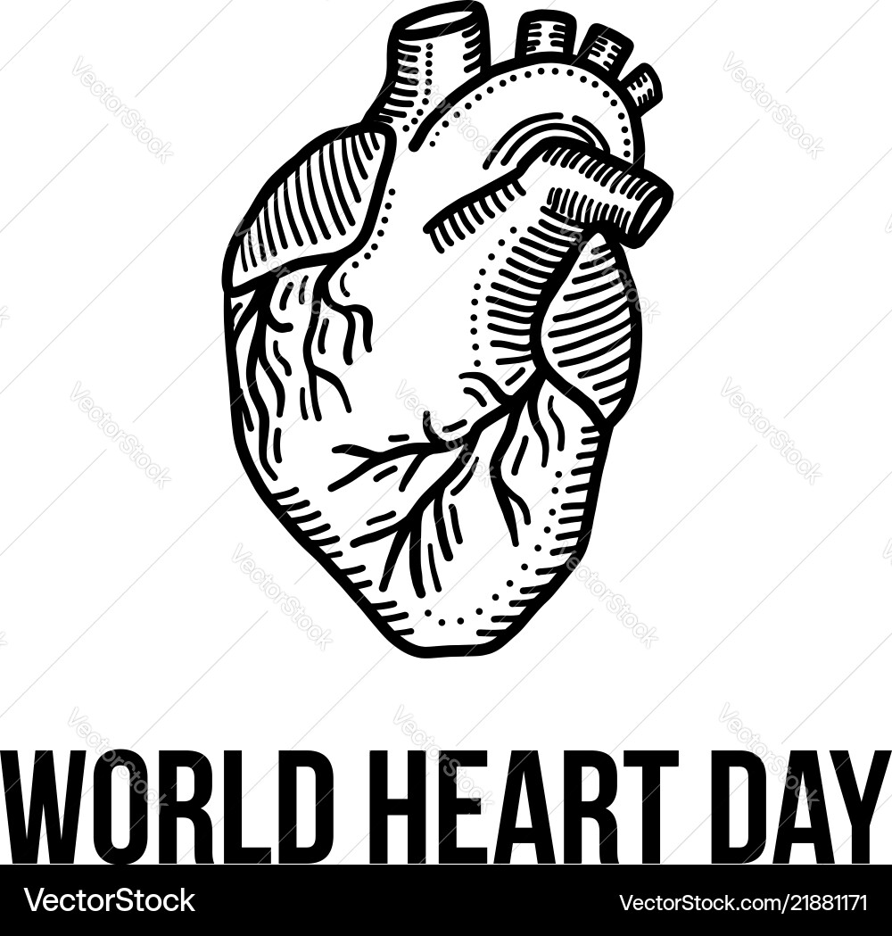 Happy heart day concept background hand drawn Vector Image