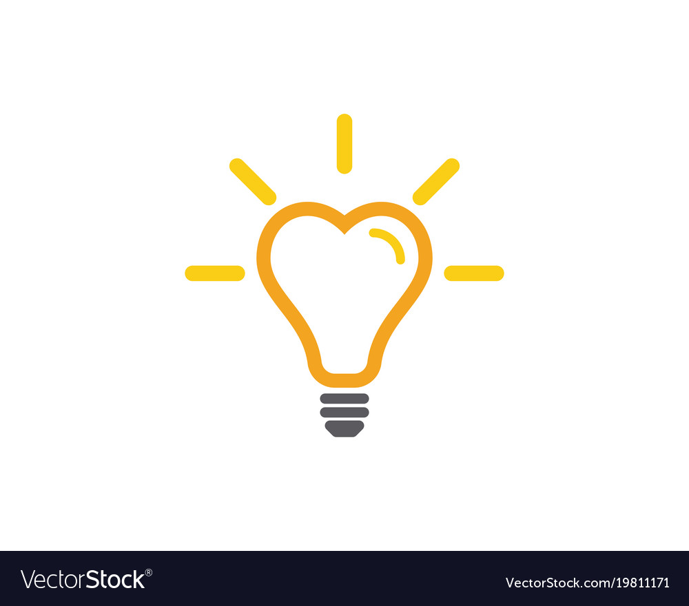Light bulb symbol logo template Royalty Free Vector Image