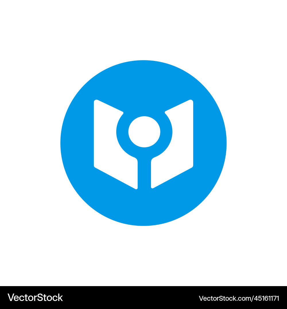 Magnifying glass and book logo icon design Vector Image