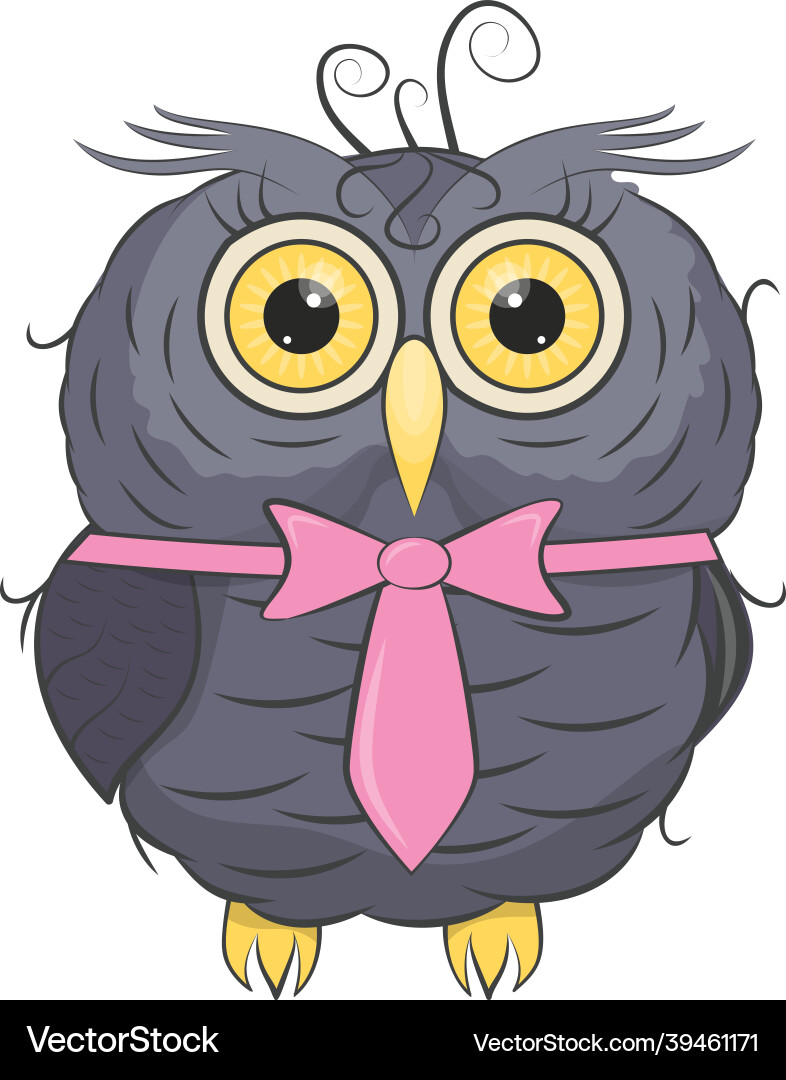 Owl drawing Royalty Free Vector Image - VectorStock