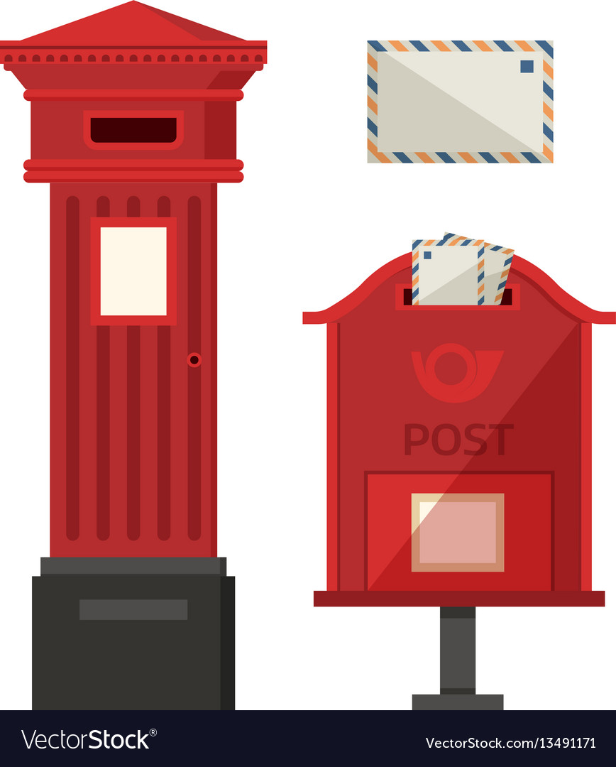 Red pos boxes Royalty Free Vector Image - VectorStock