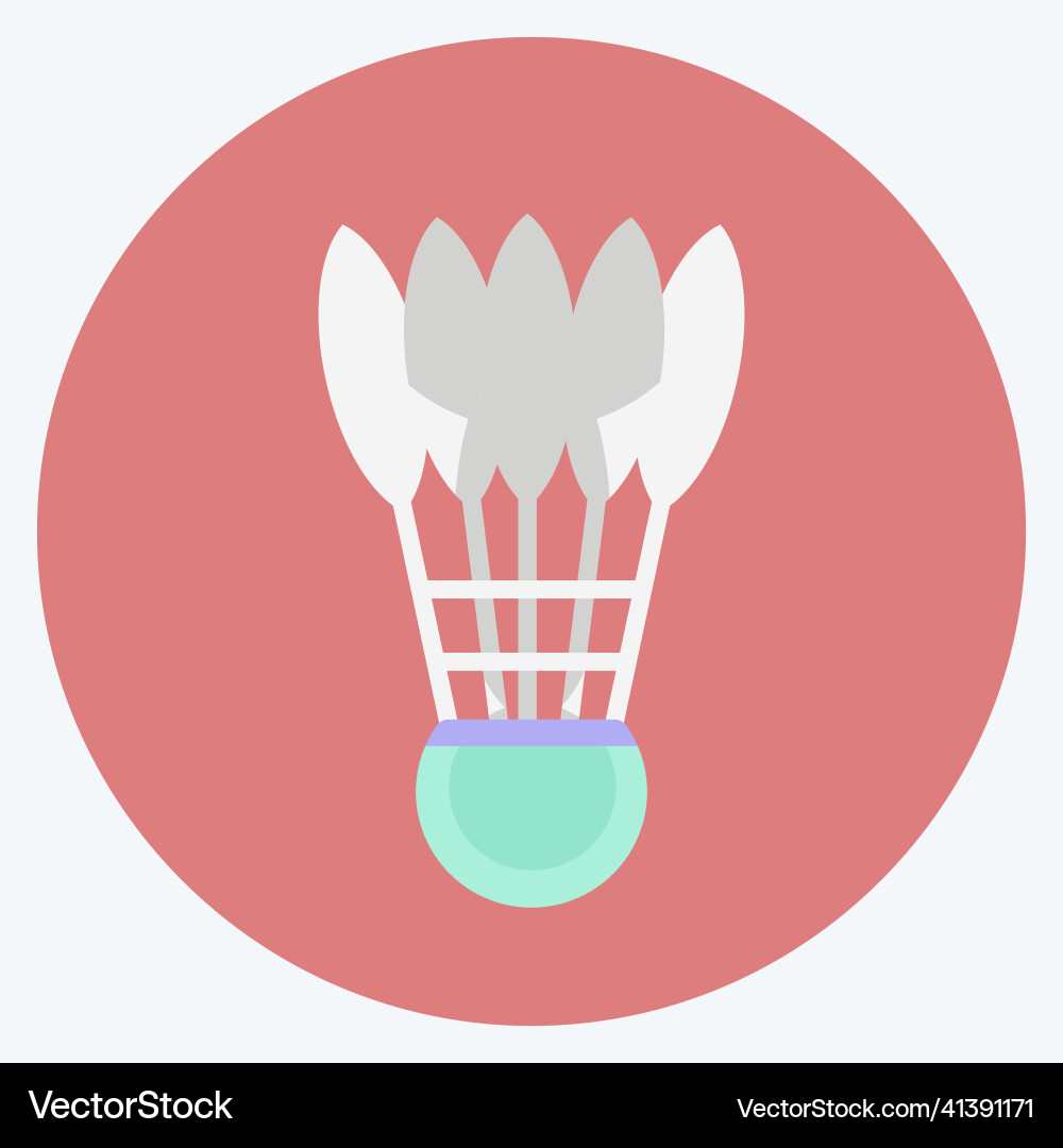 Shuttlecock icon in trendy flat style isolated Vector Image