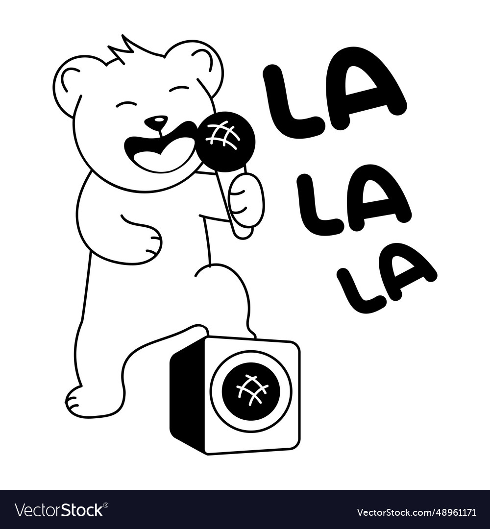 Singing performance Royalty Free Vector Image - VectorStock