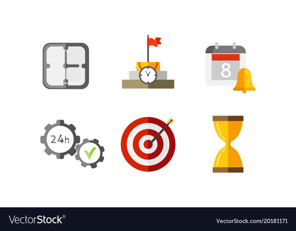 Time management planning and control clock timer Vector Image
