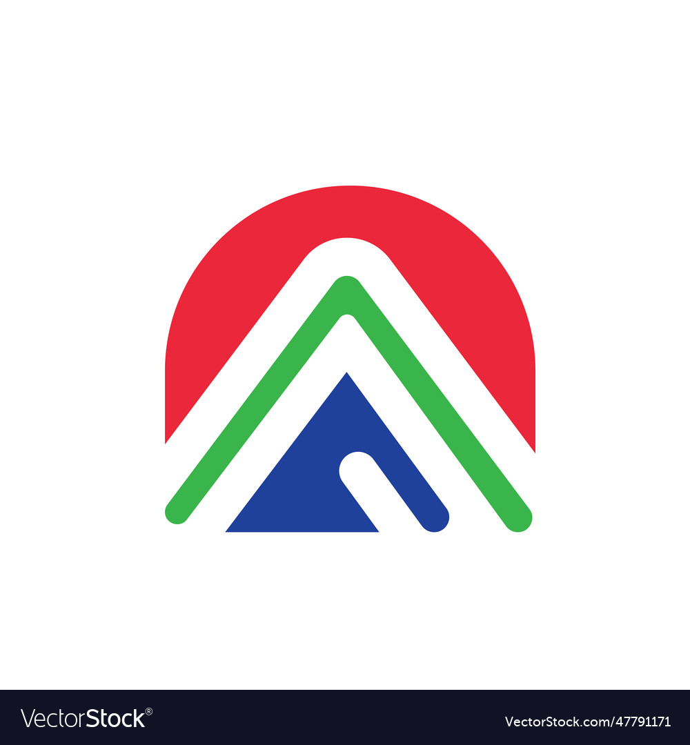 Triangle ag or a letter letter business template Vector Image