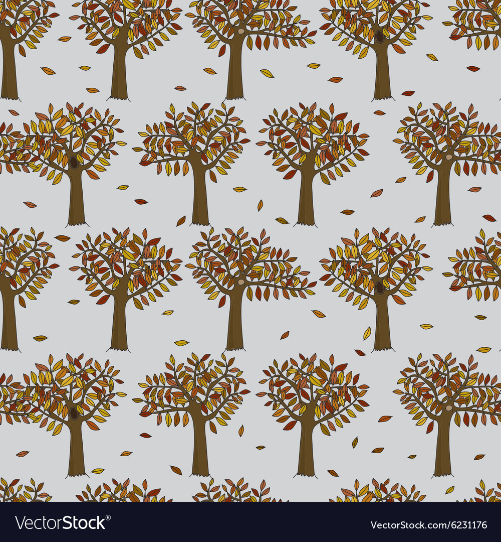 Autumn trees Royalty Free Vector Image - VectorStock