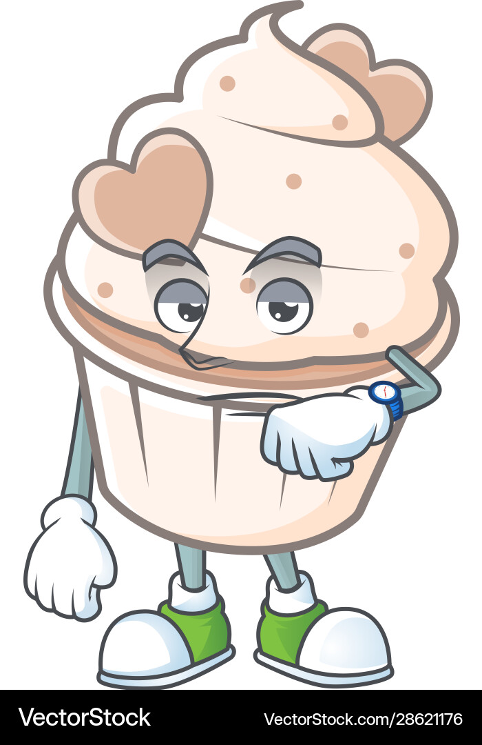 Cartoon character design white cream love Vector Image