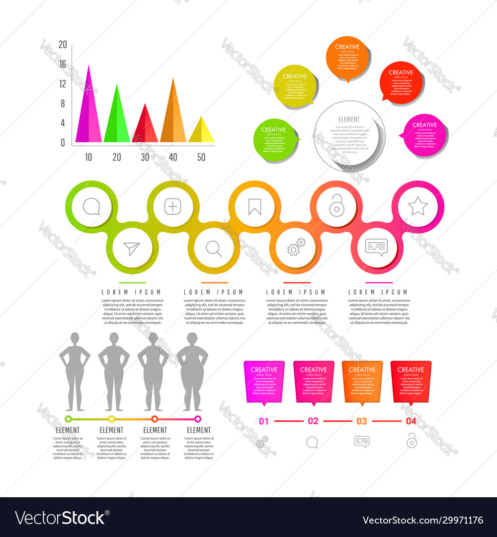 Creative modern web design elements template Vector Image