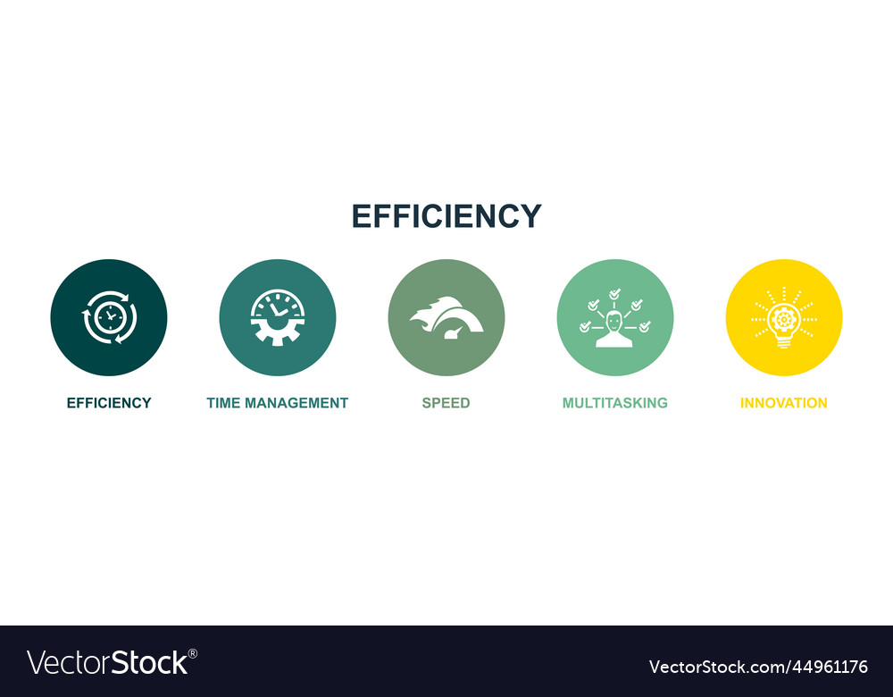Efficiency time management speed multitasking Vector Image