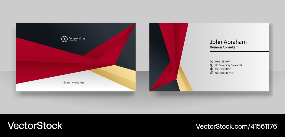Elegant modern professional black red gold design Vector Image