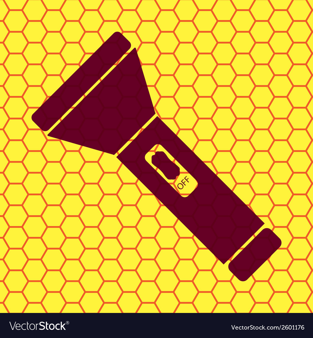 Flashlight flat modern web button and space Vector Image