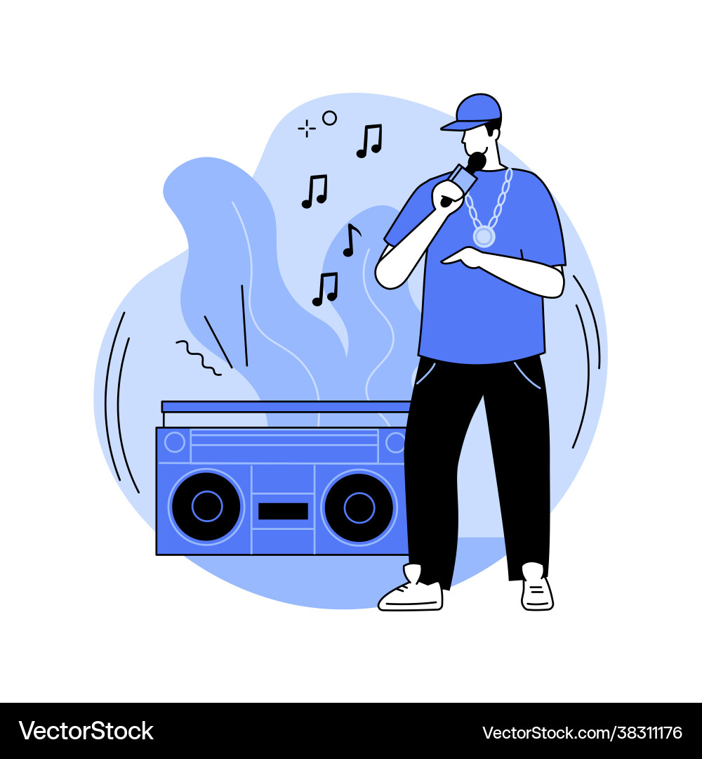 Hip-hop music abstract concept Royalty Free Vector Image