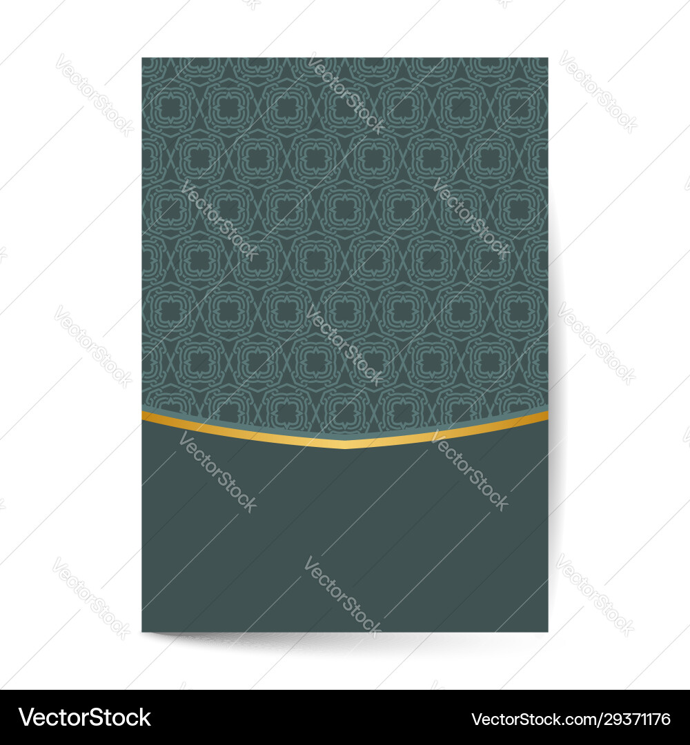 Minimal luxury cover design with pattern element Vector Image