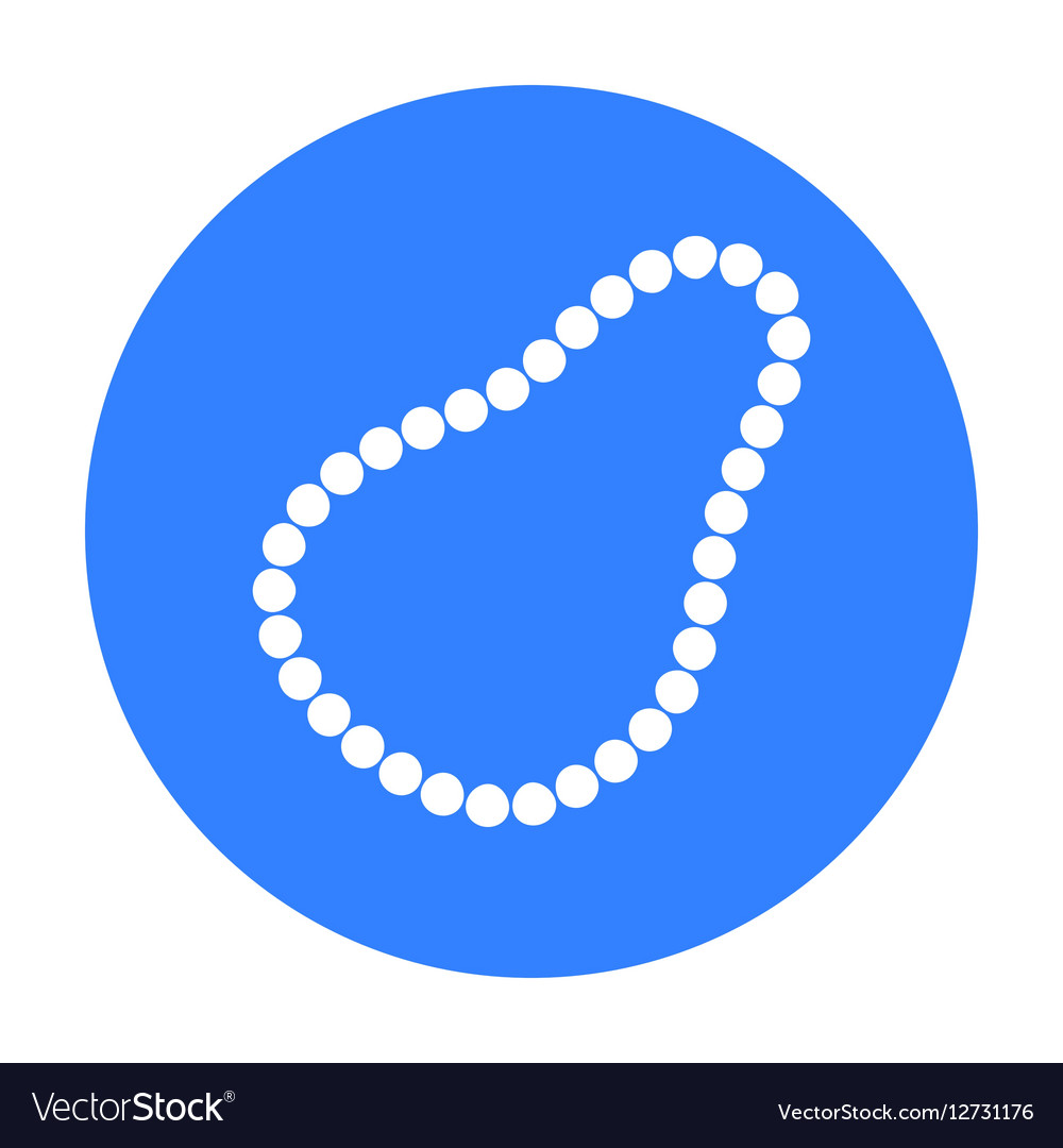 Pearl necklace icon in black style isolated Vector Image