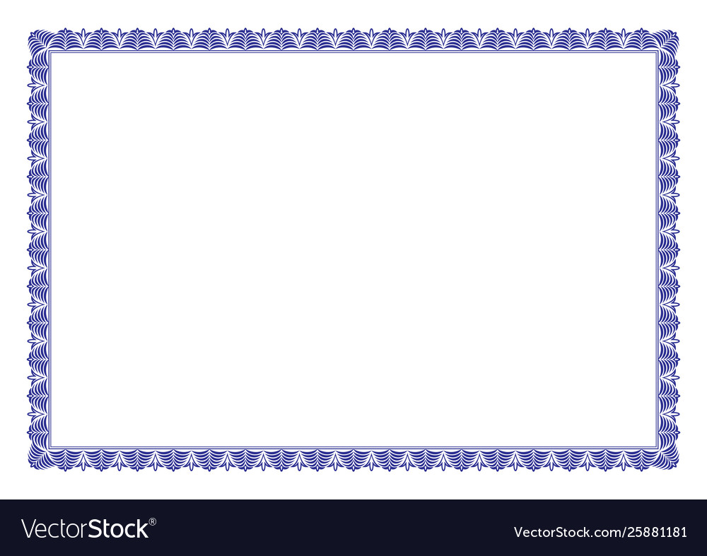 Blank Certificate Of Appreciation Border
