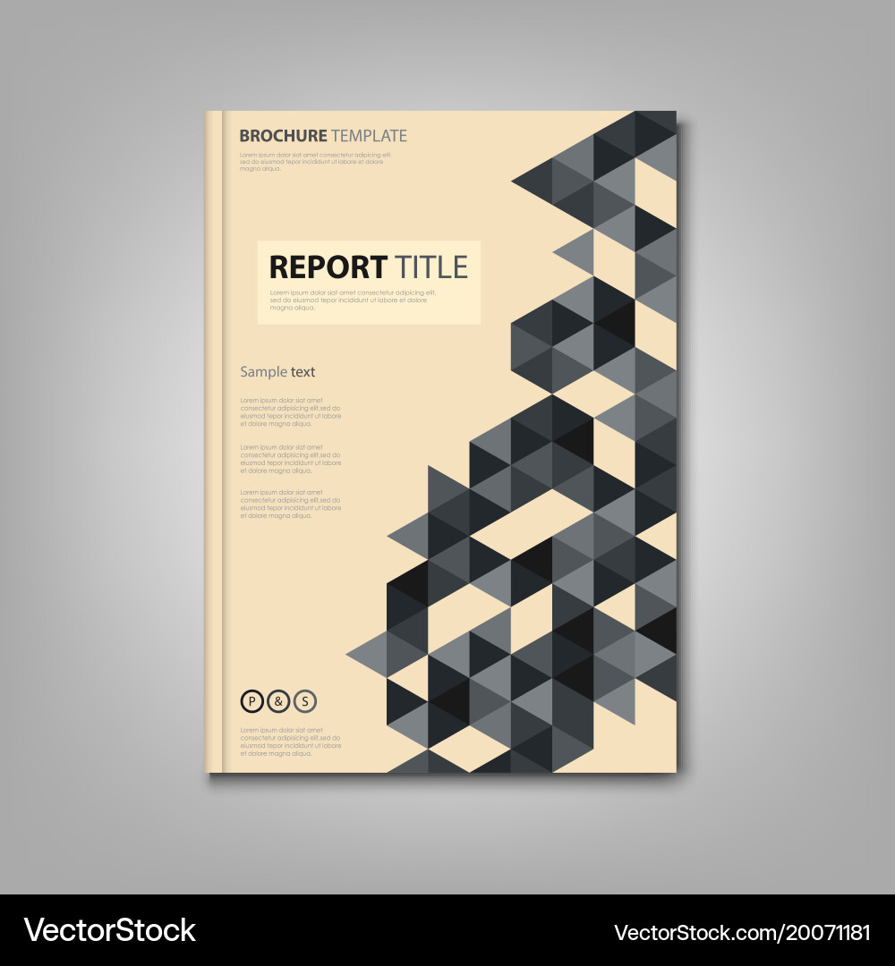 Brochures book or flyer with small triangles Vector Image