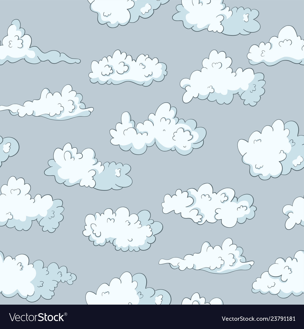 Cloud seamless pattern Royalty Free Vector Image