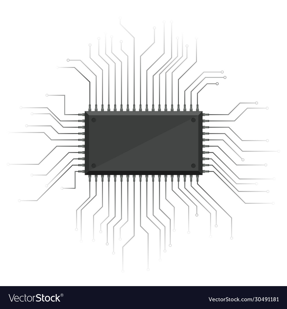 Computer chip Royalty Free Vector Image - VectorStock