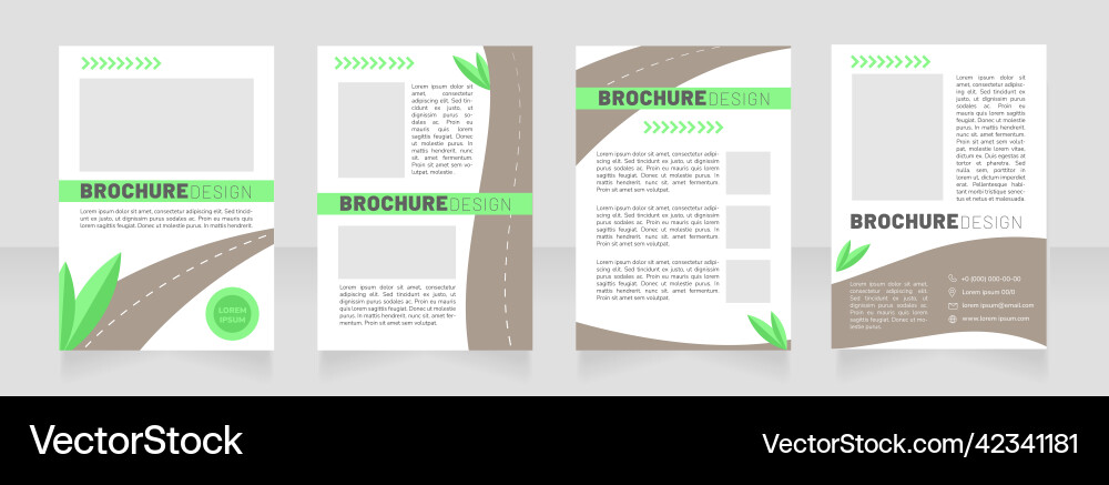 Hybrid vehicles blank brochure design Royalty Free Vector