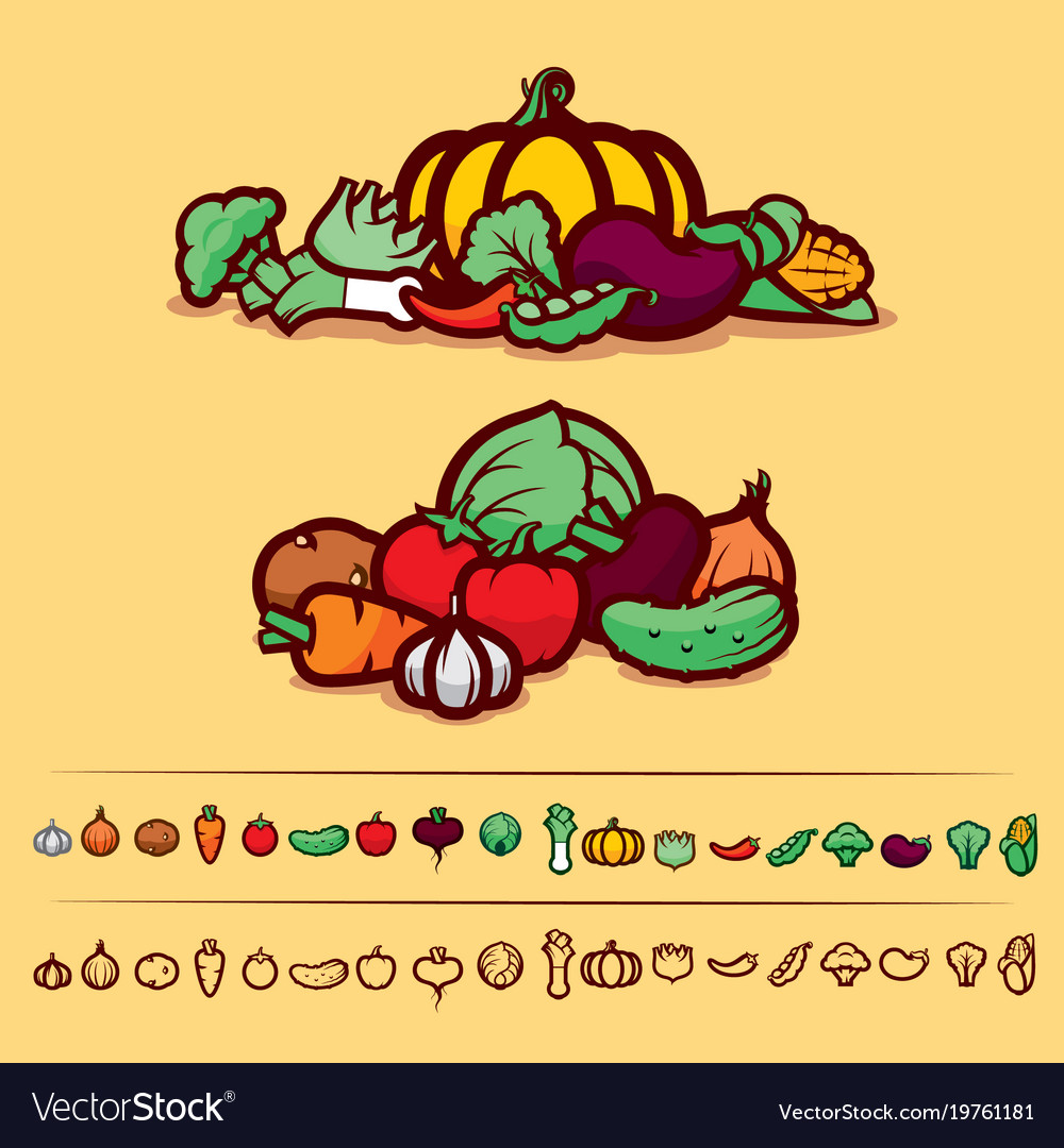Vegetables Royalty Free Vector Image - VectorStock