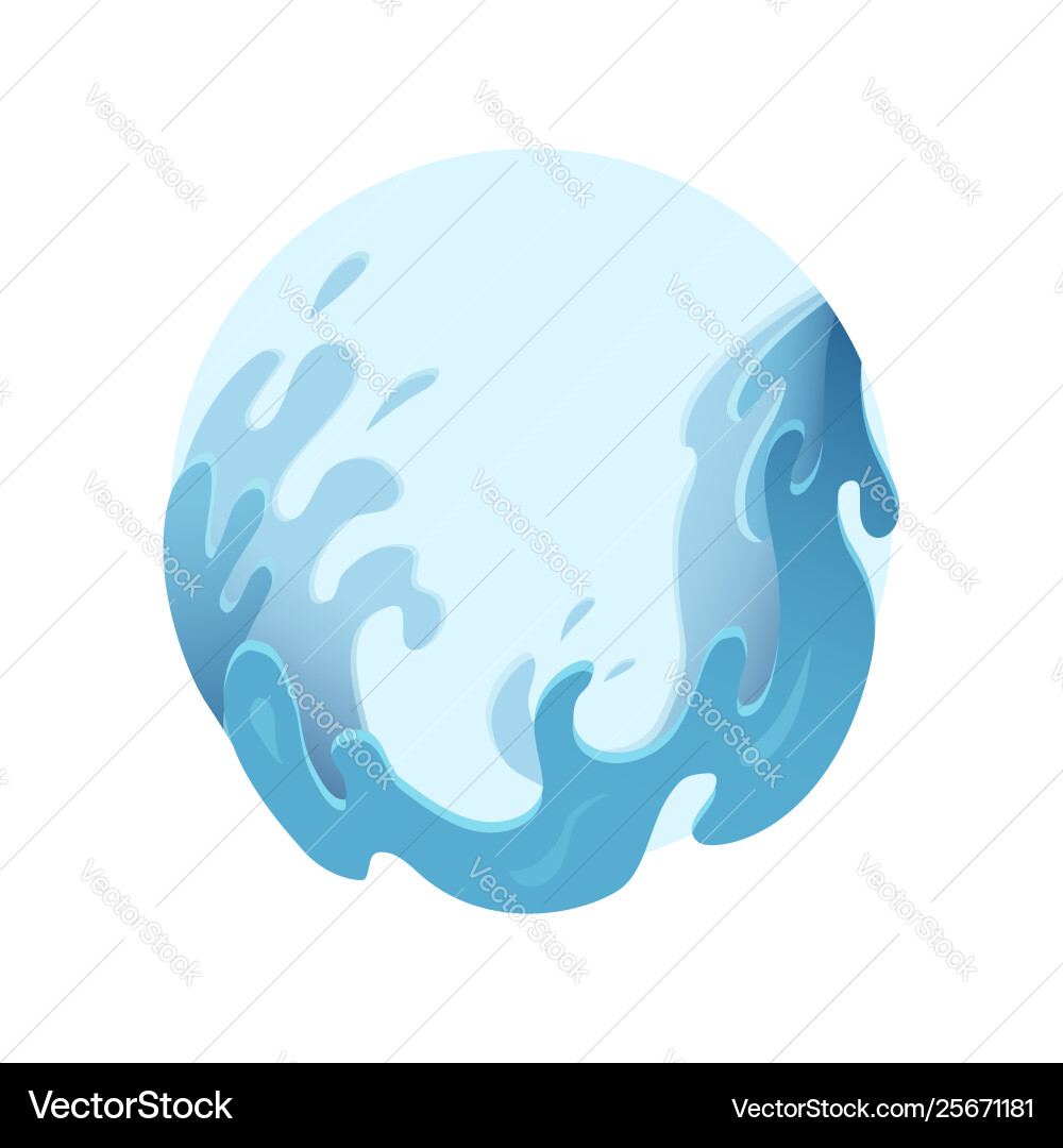 Violent sea waves in circle streams water Vector Image
