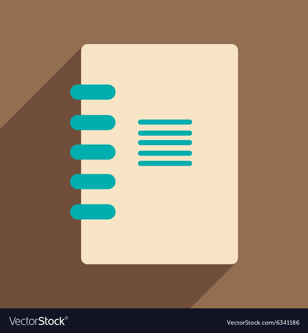 Flat with shadow icon and mobile application Vector Image