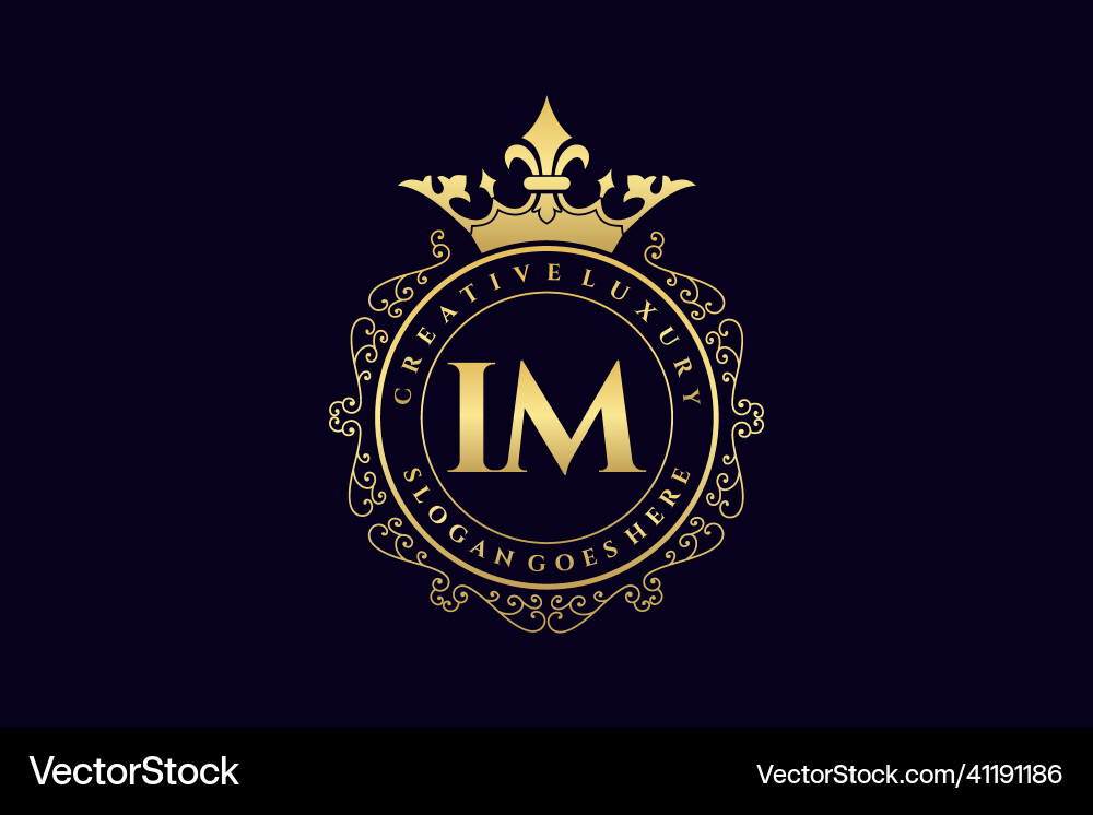 Im initial letter luxury calligraphic feminine Vector Image