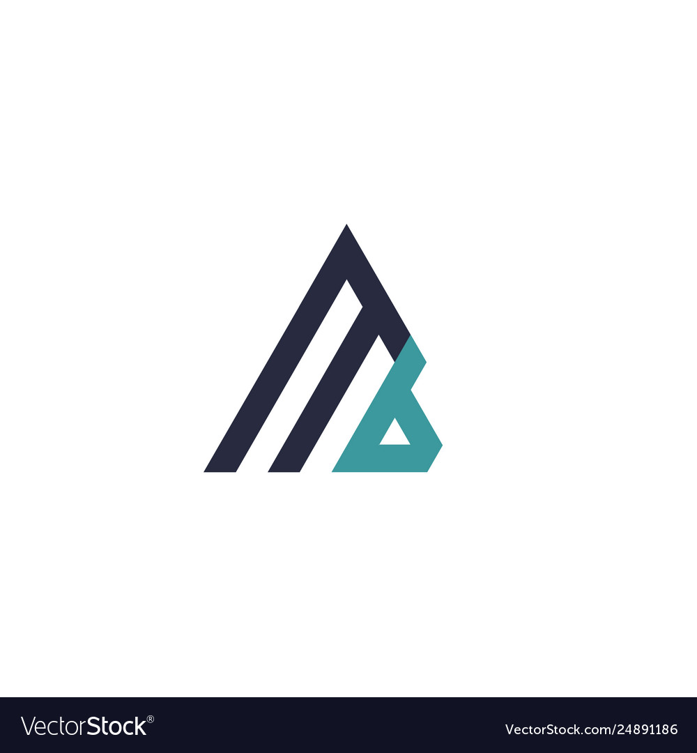 Initial letter triangle logo Royalty Free Vector Image
