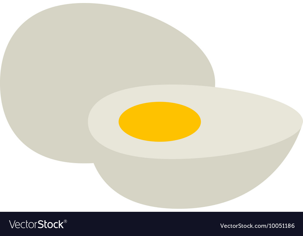 Raw egg slice Royalty Free Vector Image - VectorStock