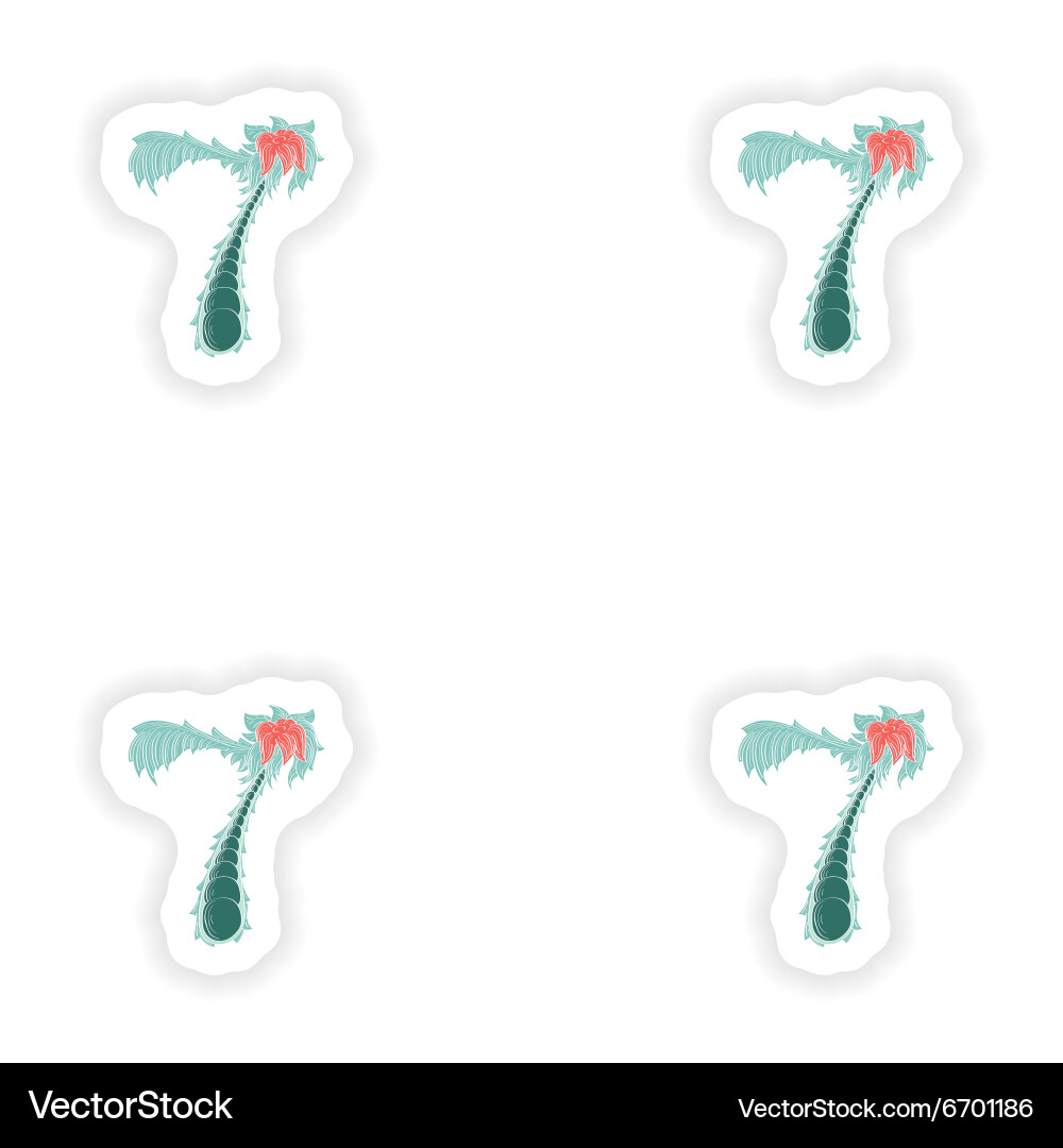 Stiker abstract number 7 logo icon in blue Vector Image