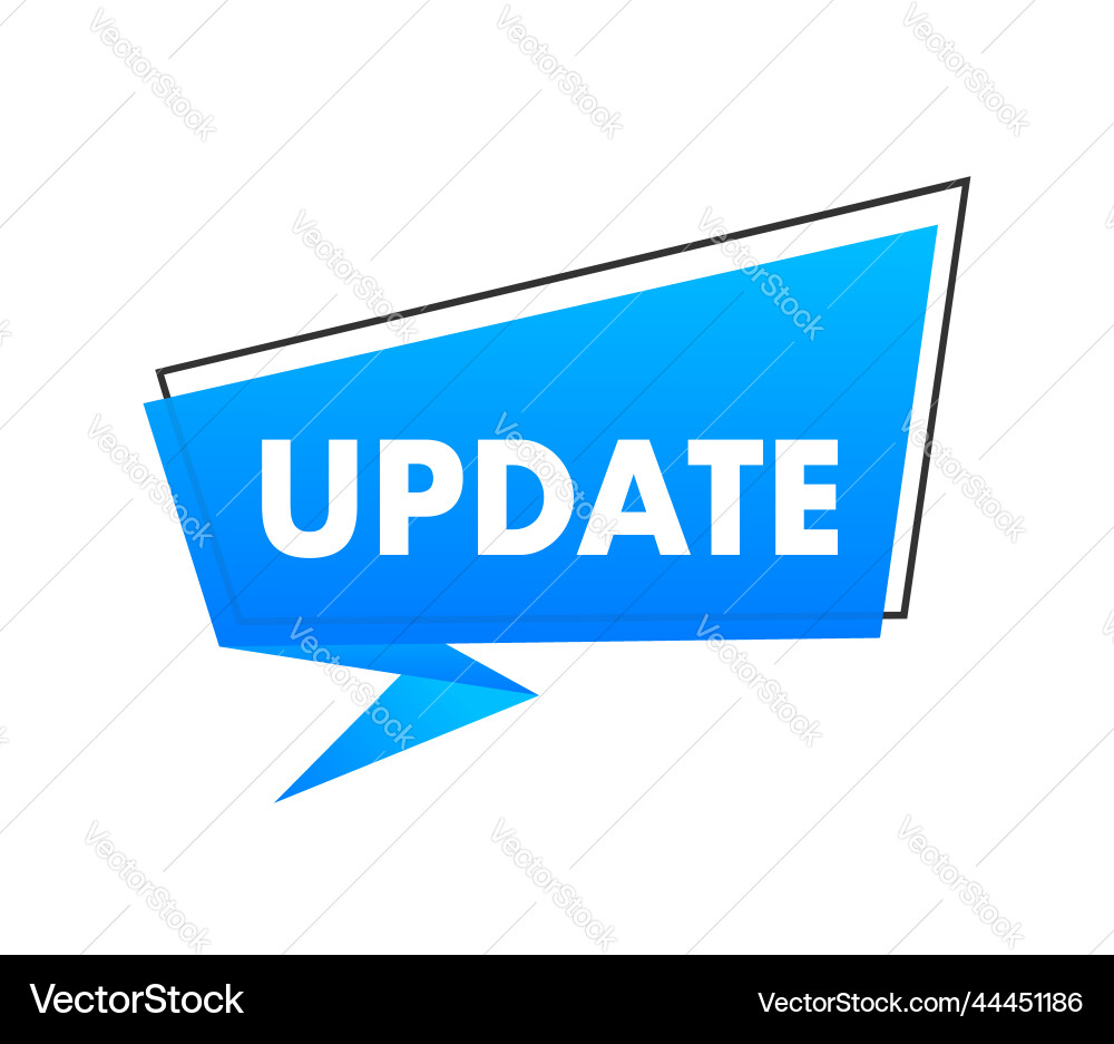 Update label baner time to stock Royalty Free Vector Image