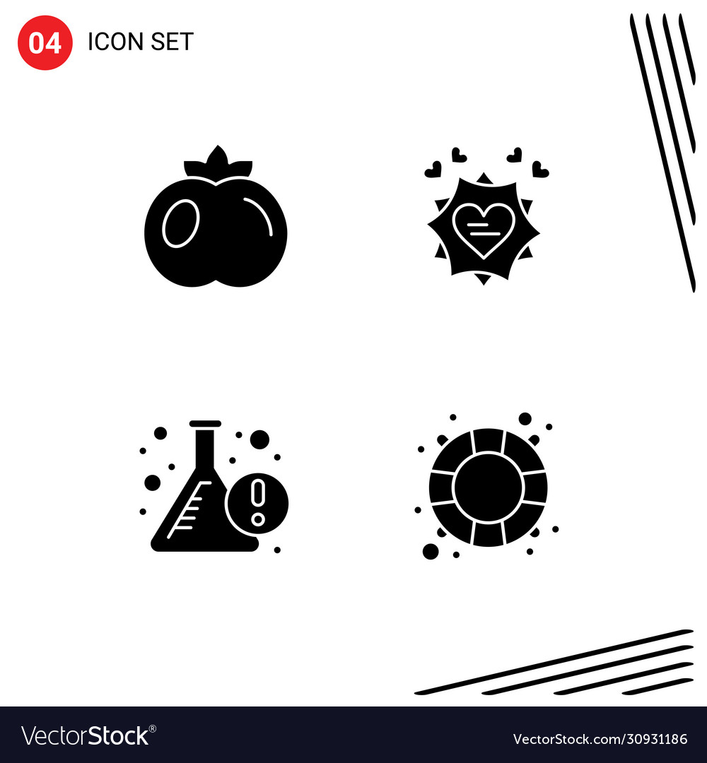 User Interface Pack 4 Basic Solid Glyphs Vector Image